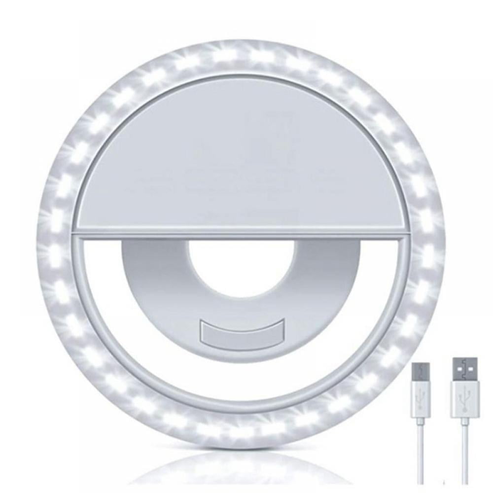 Clip on Selfie Ring Light [Rechargeable Battery] with 36 LED for Smart ...