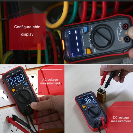 Digital Multimeter Voltage Tester Mini Voltmeter Compact Conductivity ...