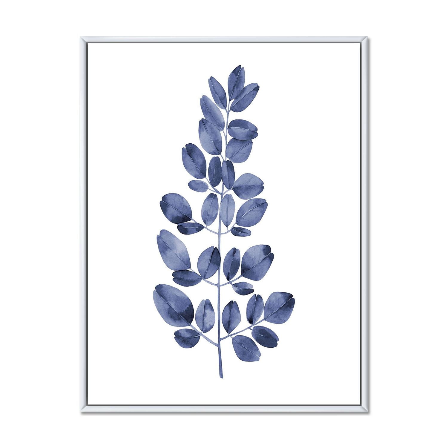 Click here for Designart Navy Blue Eucalyptus Ii Float Frame Wall... prices