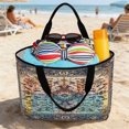 Boho Southwestern Mesh Beach Bag for Women Men,Large Beach Tote ...