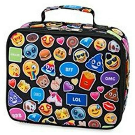 Top Trenz Back to School Kids Lunch Box - Black Funk Emojis | Walmart ...