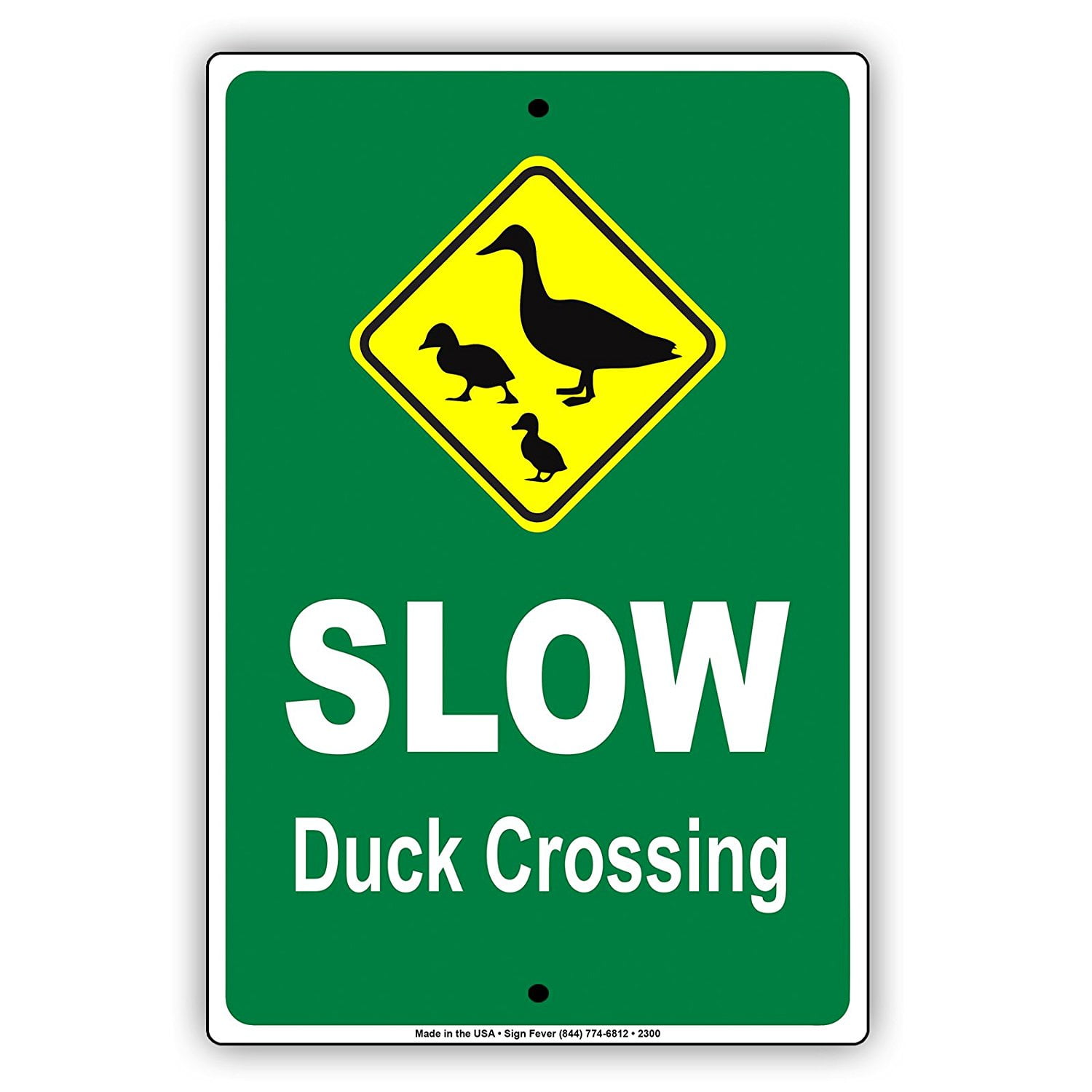 Slow Duck Crossing Hilarious Epic Funny Animal Novelty Caution Alert ...