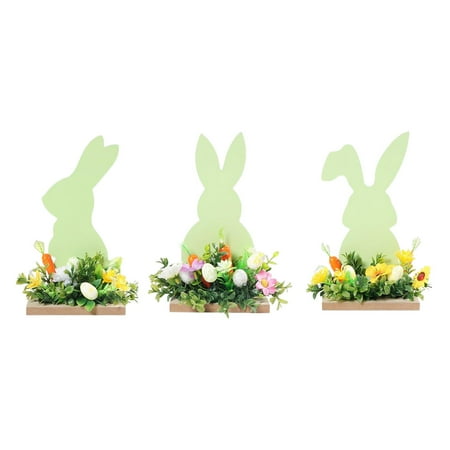 Easter Decorations Rabbit Shape Signs Scene Decor Centerpiece ...