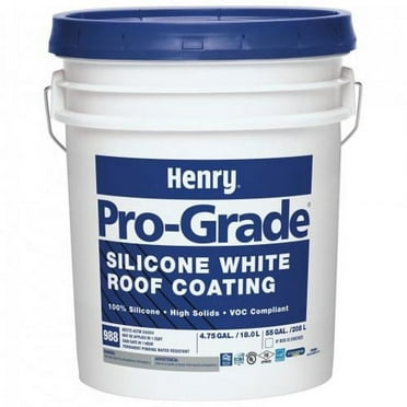 Henry 887 TropiCool 5 GAL 100% Silicone White Roof Coating - Walmart.com