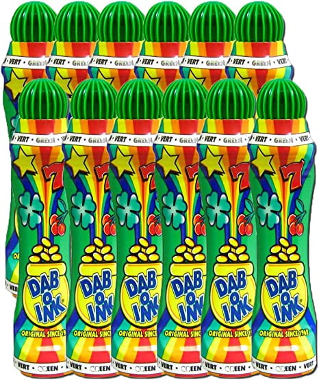 Dab-O-Ink Bingo Daubers - 12 Pack - Green - 3 ounce size - Bingo Ink ...