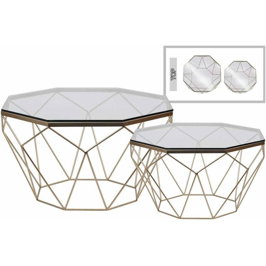 Urban Trends Collection: Metal Coffee Table, Metallic Finish, Champagne ...