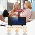 SmartSet Dual Alarm Clock Radio with AM/FM Radio with Sleep Timer ...