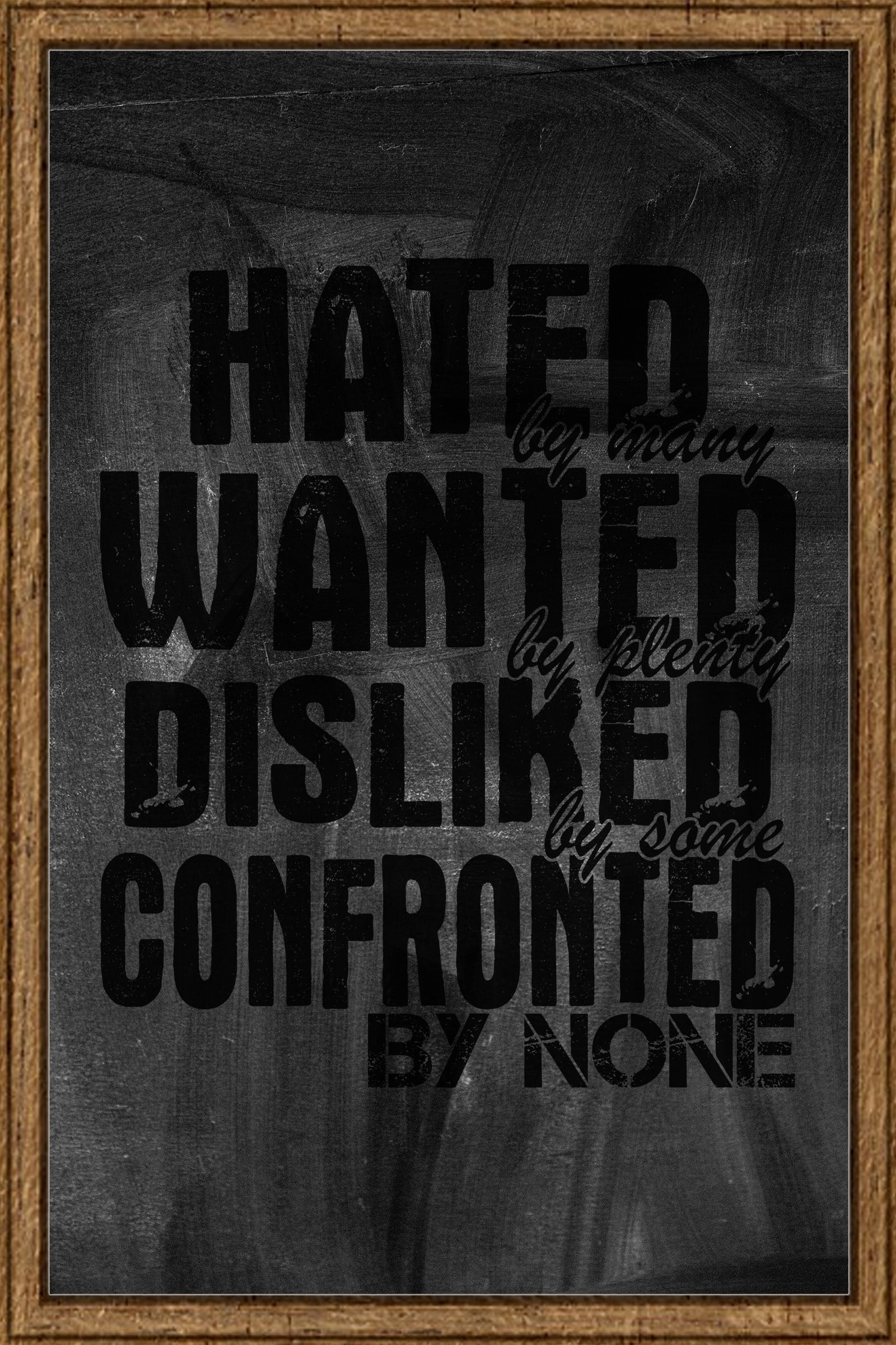 Hated By Many Wanted By Plenty Disliked By Some Confronted None Tin ...
