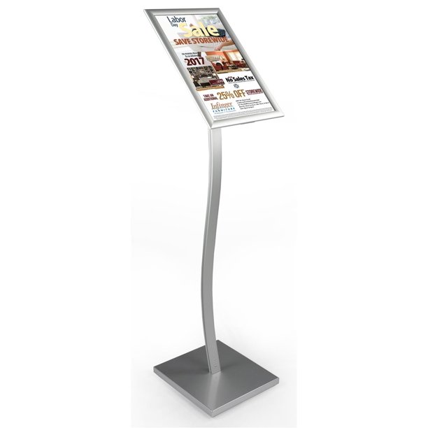 Sign Display Stand for 11x17 Graphics, Poster Stand with Front-loading ...