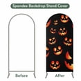 Black Orange Halloween Arch Backdrop Cover 6x2.6 Ft, Spandex Wedding ...