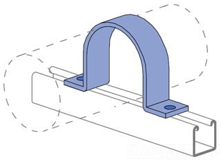 Unistrut P2558-25 EG, Channel Pipe Strap, Pipe Strap, 1 PC - Walmart.com
