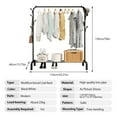 "CATGOOD Free Standing Hanging Clothes Rack, Black Metal Garment Rack ...