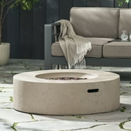 Mayfair Lightweight Concrete Outdoor 50,000 BTU Circular Fire Pit (No ...