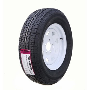 "Free Country ST225/75R15 Trailer Tire, 10-Ply E 117M, 6 Lug on 5.5 ...
