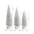 Vickerman 12"-14"-16" White Oval Pine Artificial Christmas Tree, Set of ...