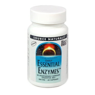 Source Naturals Daily Essential Enzymes, 500 mg, 240 Digestive Dietary ...