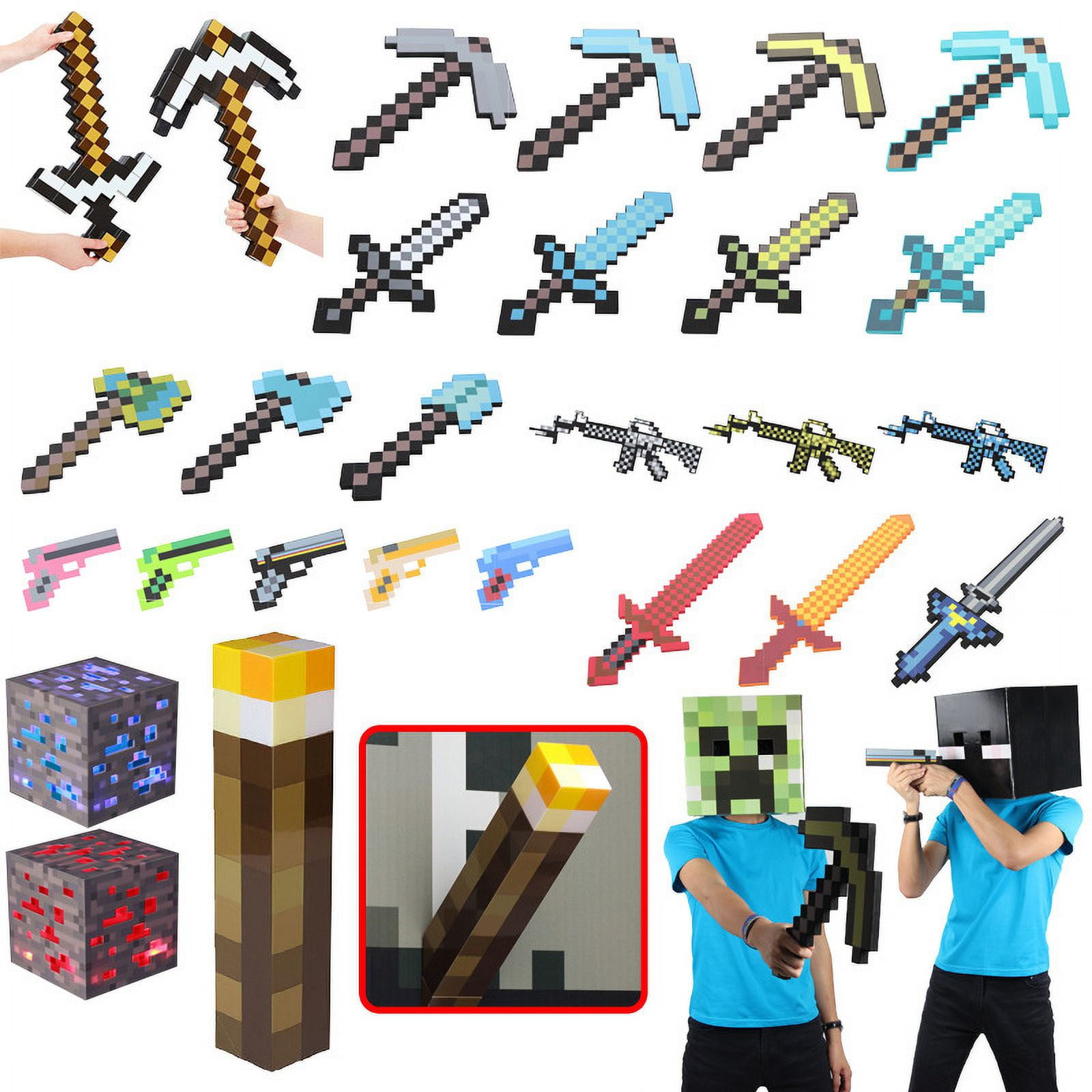 Outils Et Armes En Mousse Minecraft Nerf Minecraft Firebrand, Hache