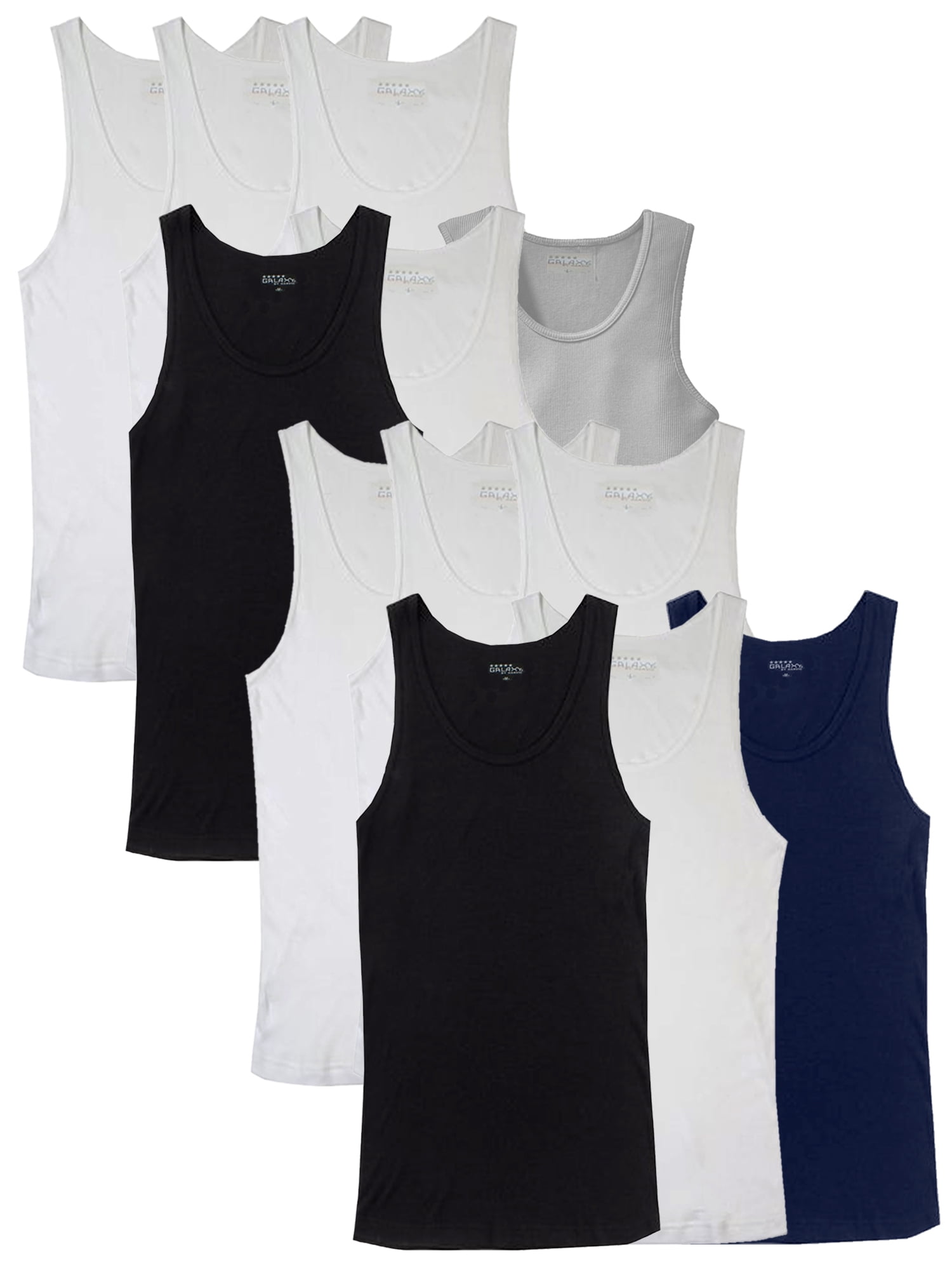 12-Pack Men's Classic Stretch Tank Tops (Sizes, S-2XL) - Walmart.com