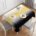 Boho White Yellow Black Gradient Table Cloth 52x70in, Waterproof ...