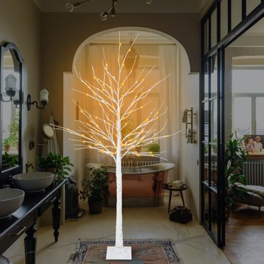 Lightshare 6ft Cherry Blossom Tree, 208 LED Flower Lights, Warm White ...