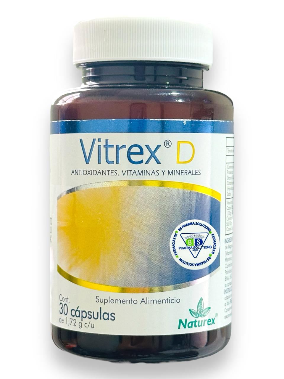 Vitrex D C/30 Caps Naturex / Vitaminas Y Minerales | Bodega Aurrera en línea