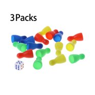 FRCOLOR Round Backgammon Chess Pieces Toy with Assorted Colors for ...