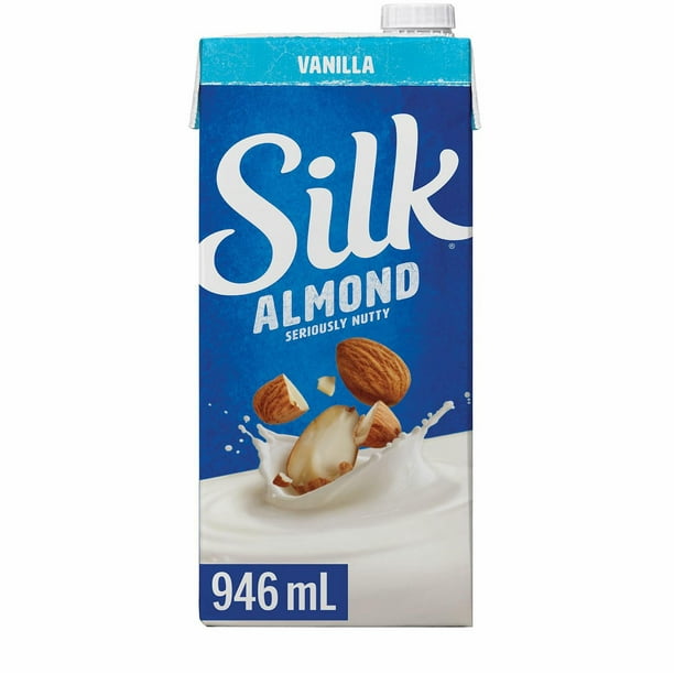 Silk Almond Beverage, Vanilla Flavour, Dairy-Free, Shelf Stable, 946 ML ...