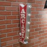 Retro 3D Arcade Marquee LED Arrow Sign for Gamer's Setup: Vintage Game ...