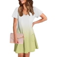 Khunlpohl Women's Casual Dress V Neck Short Sleeve Midi Sundress Summer ...