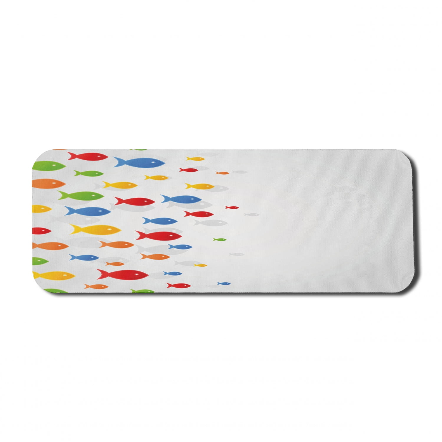 Fish Computer Mouse Pad, Types of Colored Fishes Floats on Grey ...