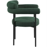 Meridian Furniture Blake Green Boucle Fabric Dining Chair Set of 2 ...
