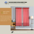 WPM Red Sheer Window Curtain Panels for Bedroom, Kitchen, Kids Room ...
