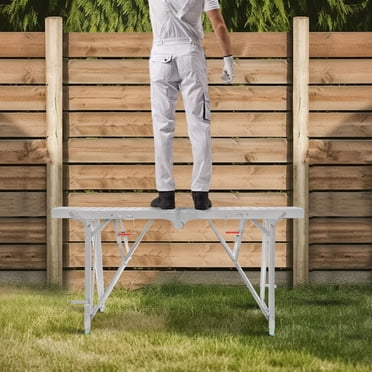 Costway HD EN131 Aluminum Platform Drywall Truck Step Up Folding Work ...