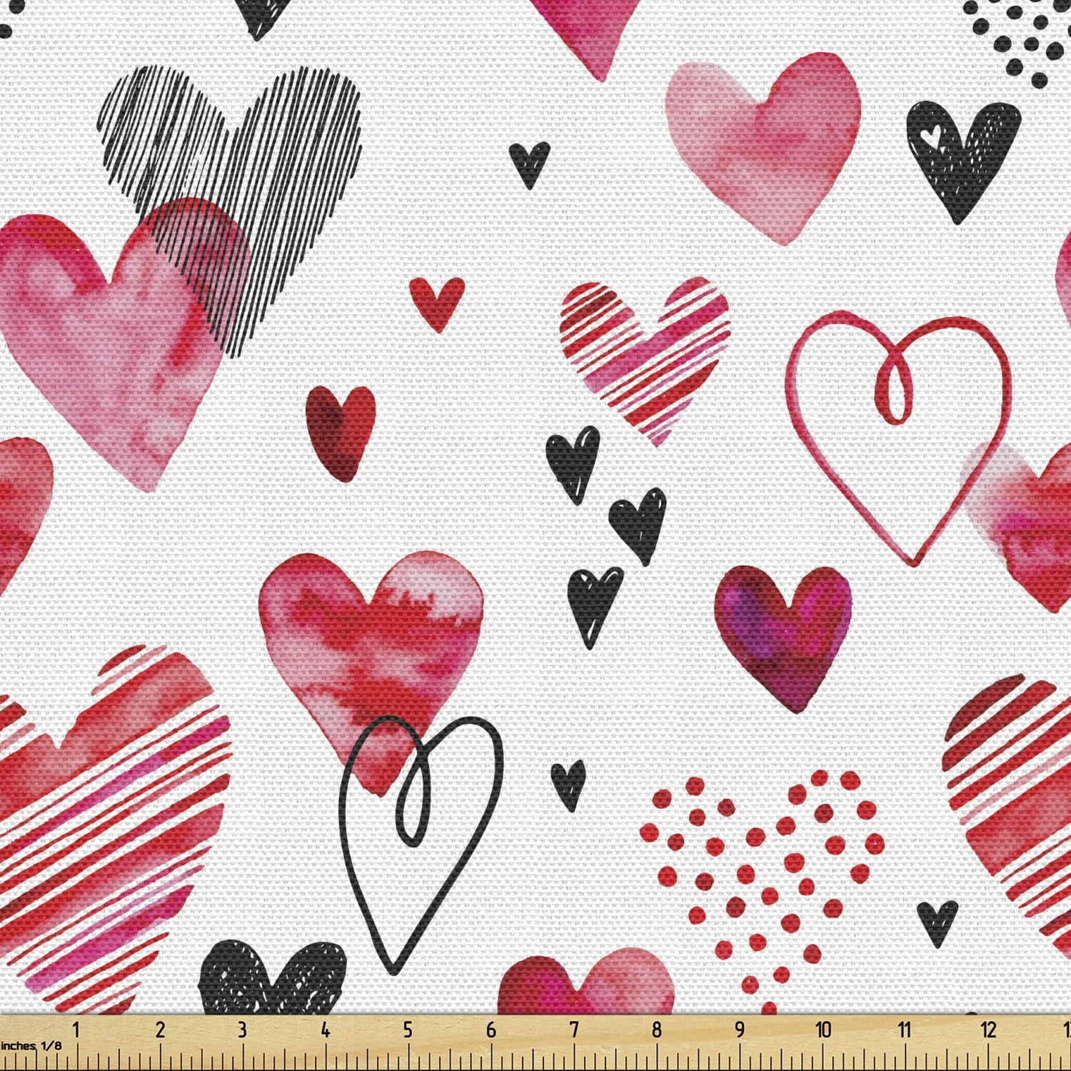 Fabric Print Heart Shape