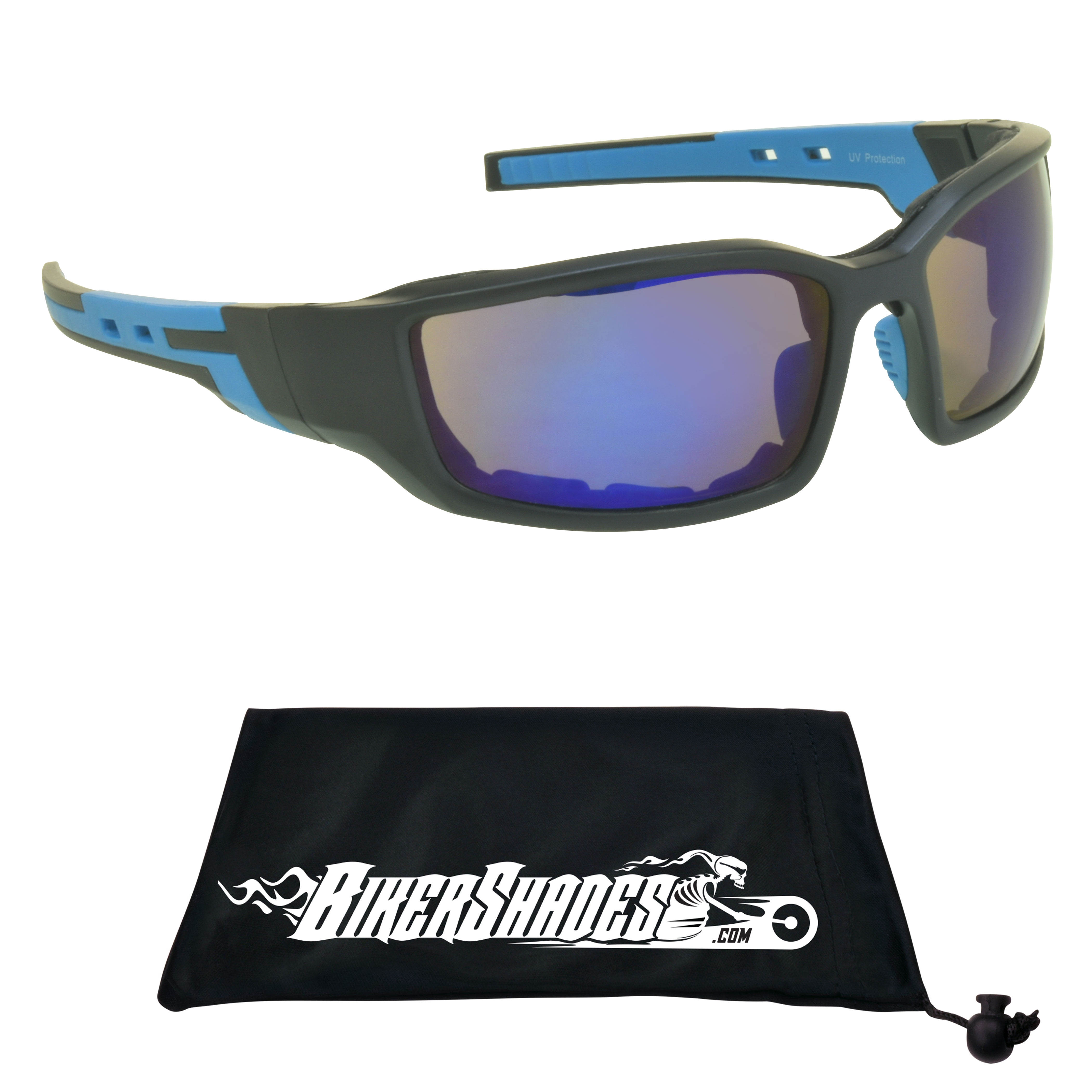 Bikershades Motorcycle Performance Sunglass Foam Padded Adult Male ...
