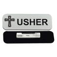 Usher 1 x 3" Name Tag/Badge, Silver, Cross Design (3 Pack) - Walmart.com