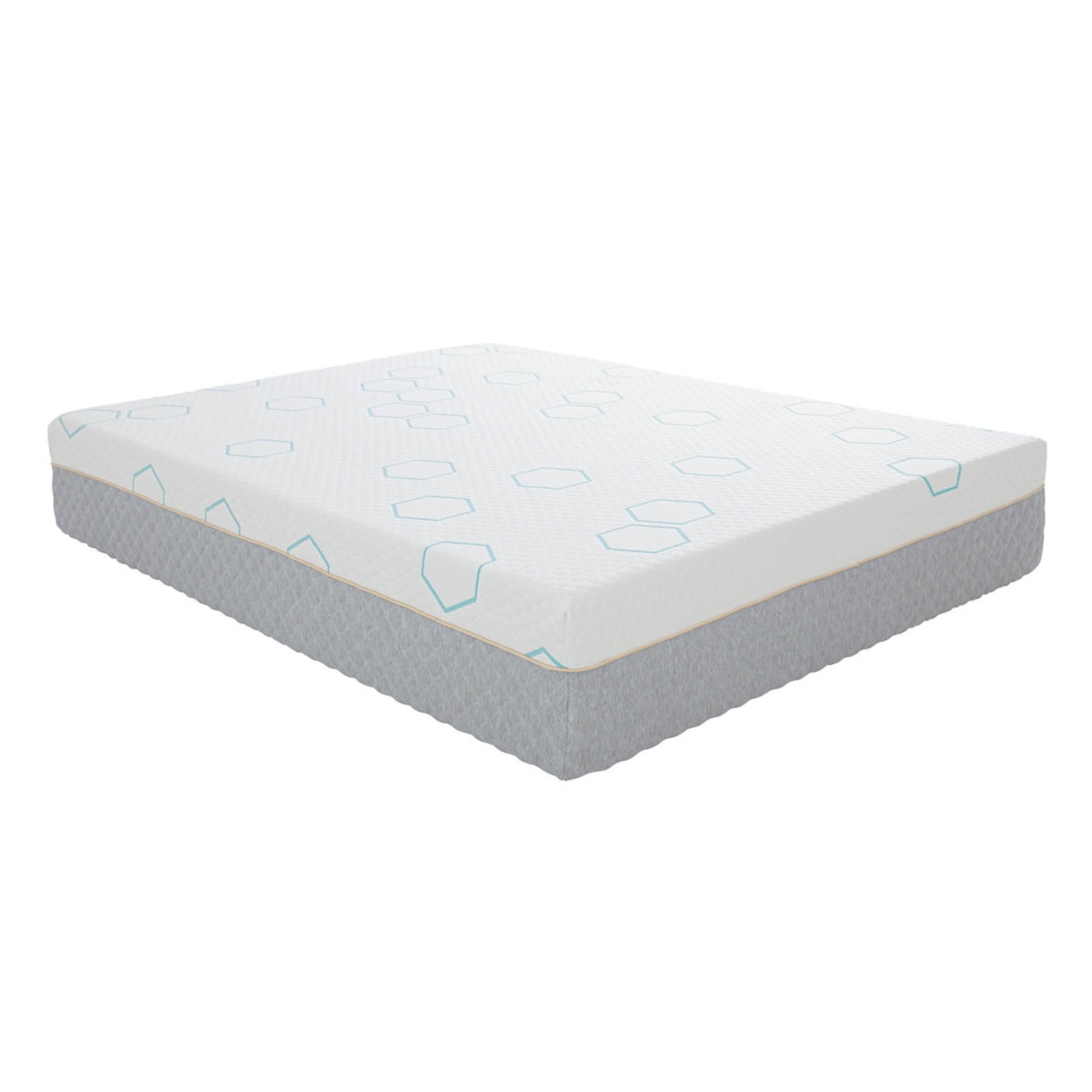 Lyra Collection 12'' Queen Copper-Infused Memory Foam Mattress ...