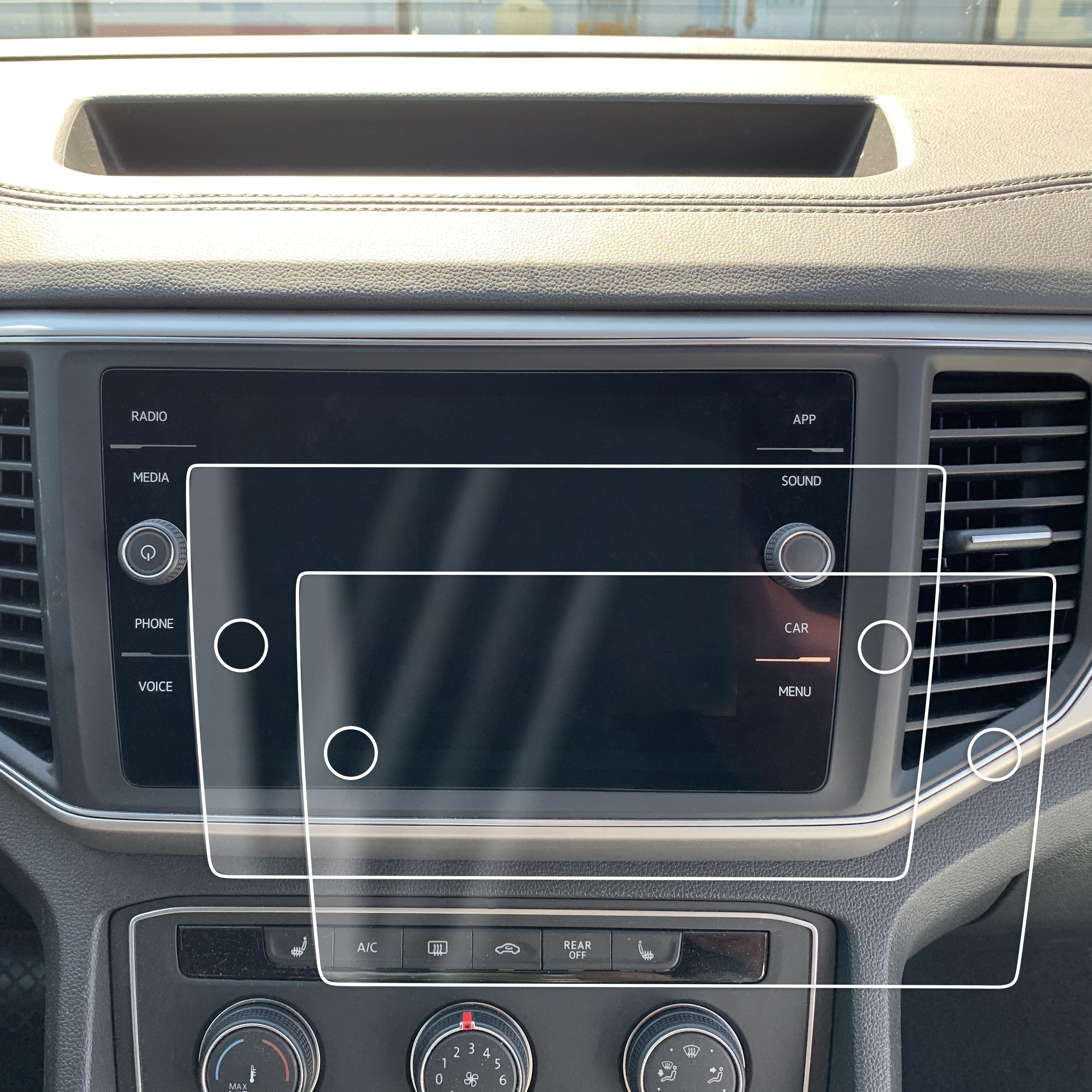 Red Hound Auto Screen Saver 2pc Compatible with Volkswagen VW Atlas ...