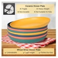9 Inch Wheat Straw Plates - 8 Pack Unbreakable Dinner Plates ...