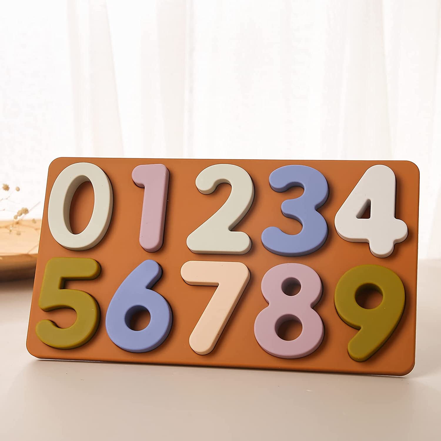 Toddlers Number Puzzle Montessori Learning Number Toy Board for Kids ...