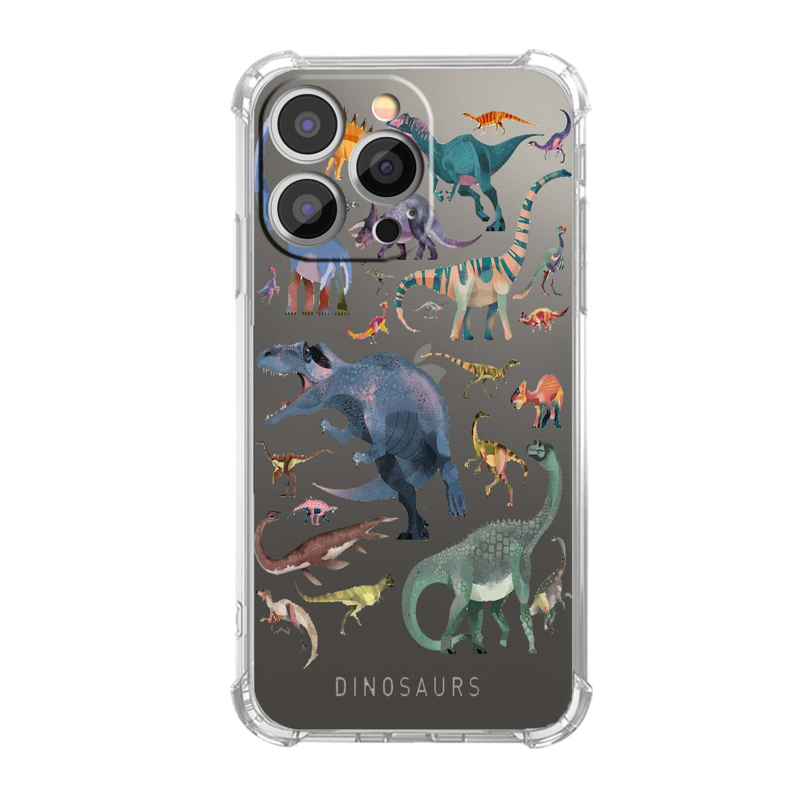 Jurassic Period Dinosaurs Collage Clear Case for iPhone 13 Pro ...