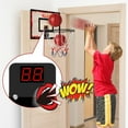 Cshidworld Indoor Basketball Hoop, Over Door Mini Basketball Goal, LED ...