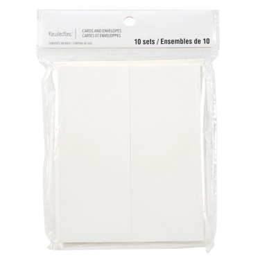 12 Packs: 10 ct. (120 total) 4.25" x 5.5" White Frame Cards & Envelopes ...