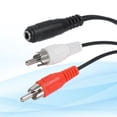Uxcell 0.8Ft RCA Y Splitter Cable RCA Female to Dual RCA Male Connector ...