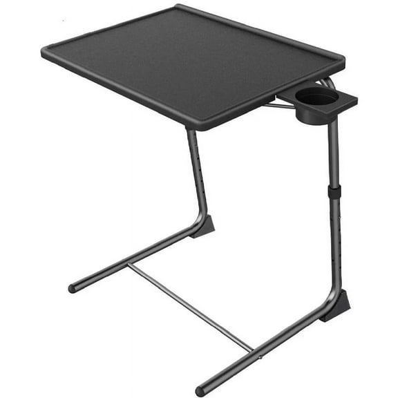 Set of 2 Folding TV Tray Tables, Adjustable TV Dinner Trays with 6 ...