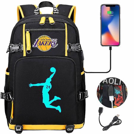 Kobe Bryant Backpack No.24 Lakers Teen Boys Junior High School Student ...