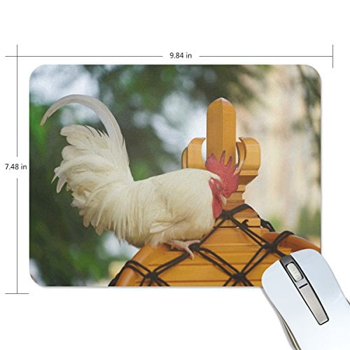 POPCreation White Chicken Mouse pads Gaming Mouse Pad 9.84x7.87 inches ...