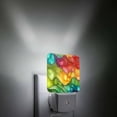 Abstract Rainbow Wave Plug-in LED Night Lights Yellow Red Green Auto ...