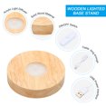 Uxcell 4" Wooden LED Light Base Light Display Base Stand for 3D Crystal ...