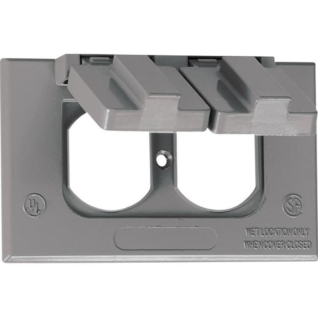 Sigma 14245 1 Gang Gray Weatherproof Horizontal Duplex Receptacle Cover ...